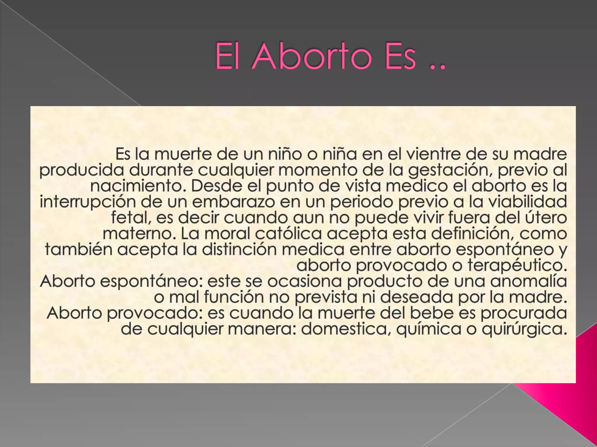 Qué es el aborto | PPT