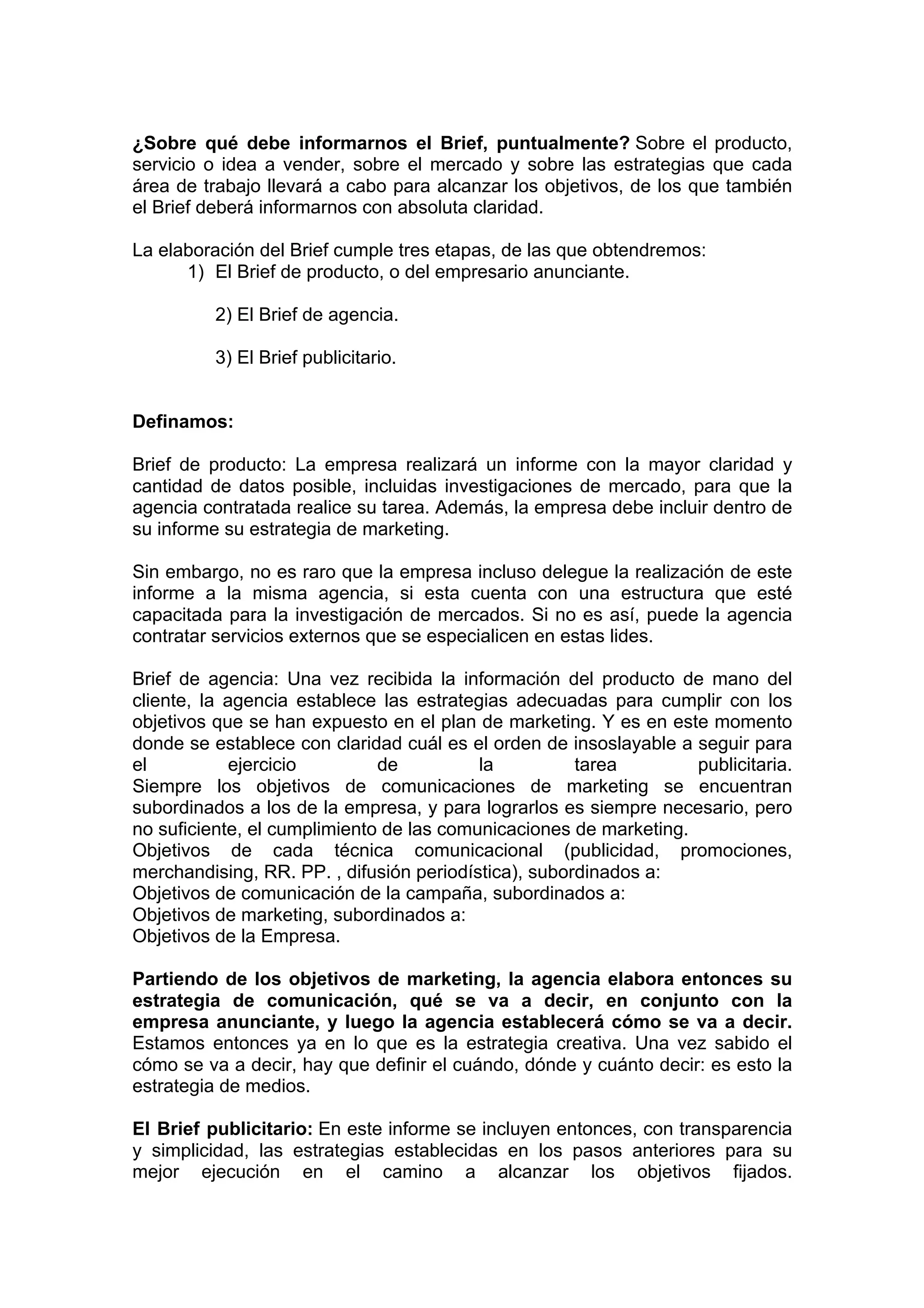 Qué es el brief y cómo realizarlo | PDF