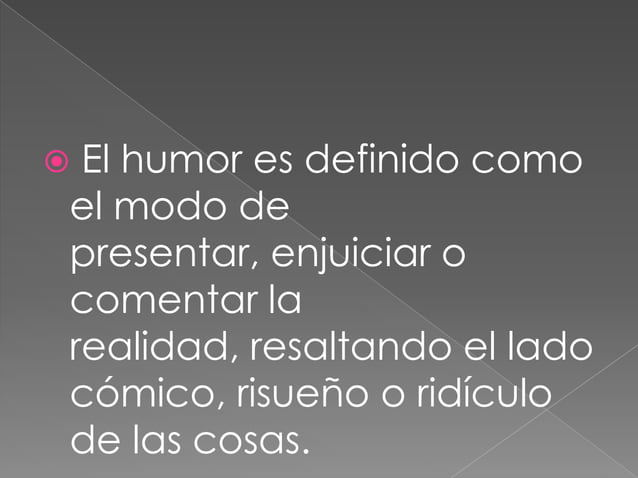 ¿Qué es el humor? | PPT