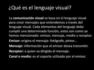 Qué es el lenguaje visual | PPTX