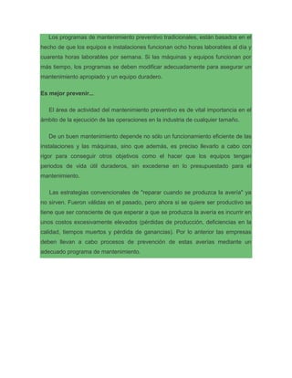 Qué es el mantenimiento correctivo | DOCX