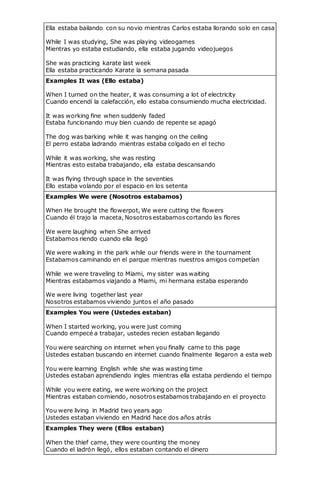 Qué es el pasado progresivo en ingles | DOCX