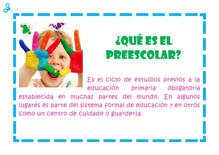 Qué es el preescolar