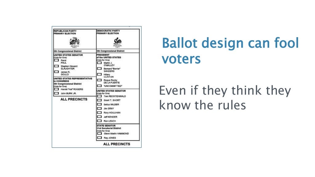 Ballot design that voters can really use