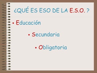 Qué es eso de la eso | PPT