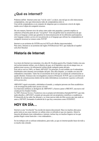 Qué es internet | DOCX