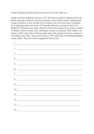 Quesion forms | DOCX