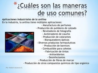 Qué es la anilina (vegetal). | PDF