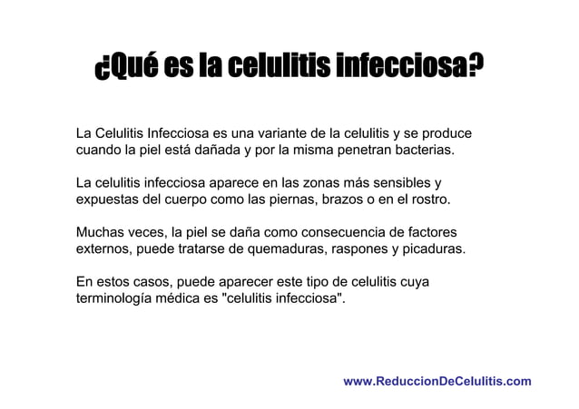Qué es la celulitis infecciosa y cómo se combate | PDF | Skin and ...