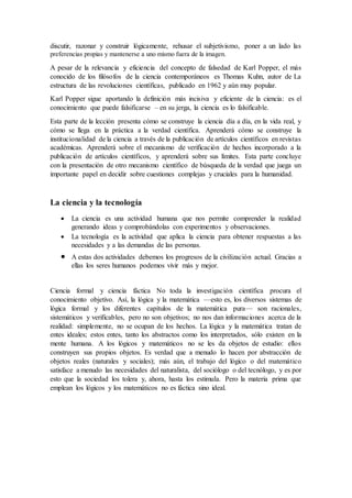 Qué es la ciencia | DOCX