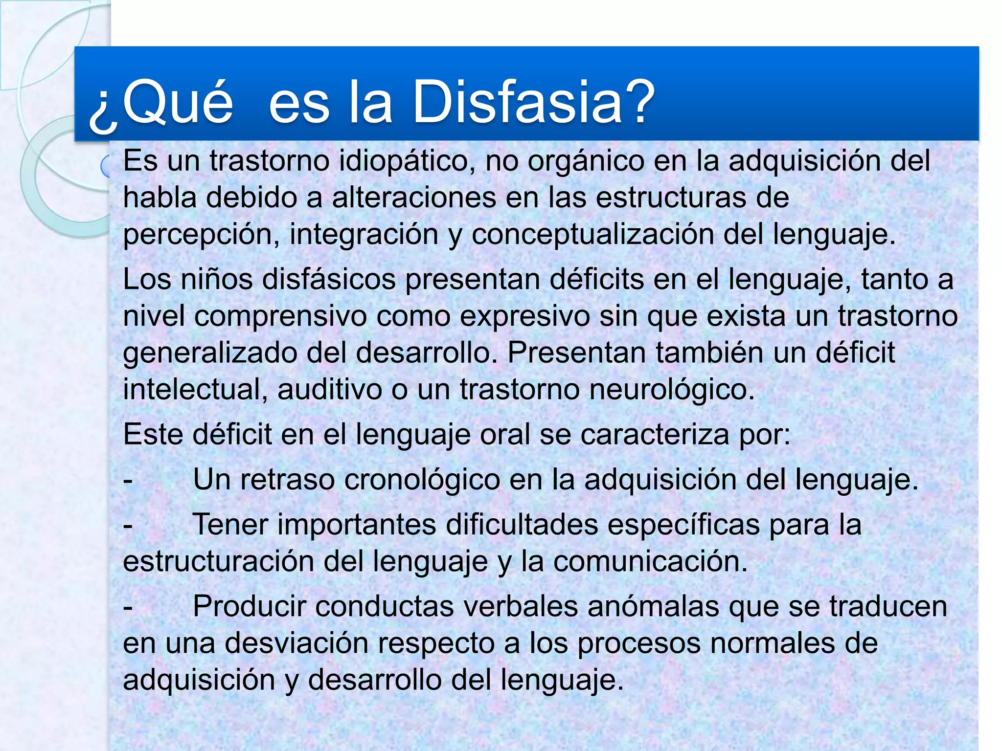 Qué es la disfasia | PPTX