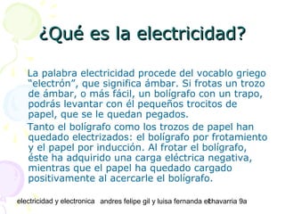 Qué es la electricidad | PPS