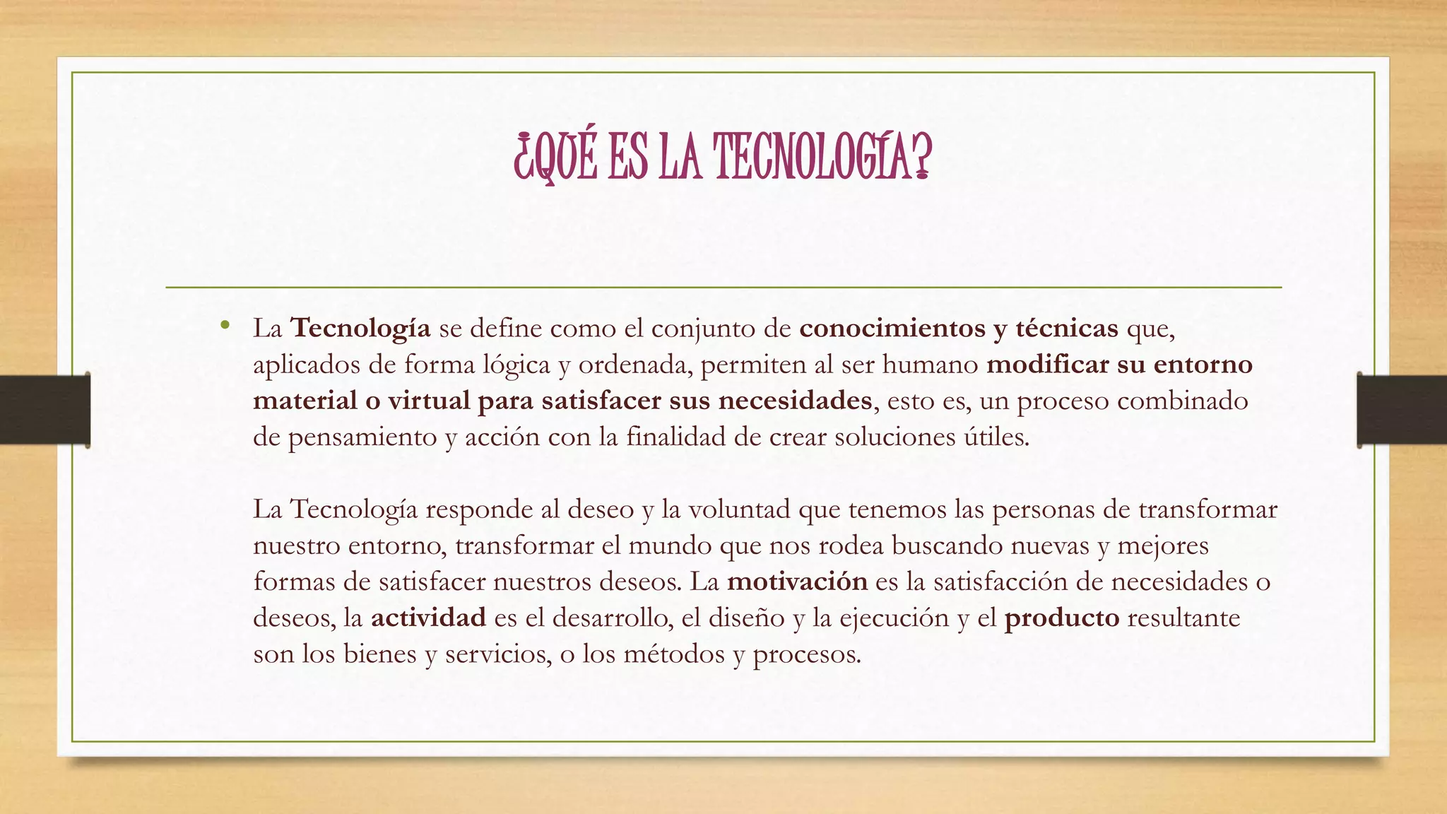 Qué es la tecnología | PPTX