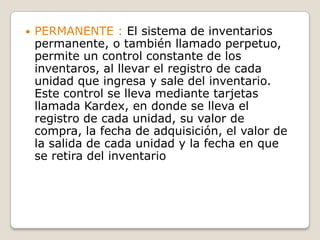 Que son inventarios | PPTX