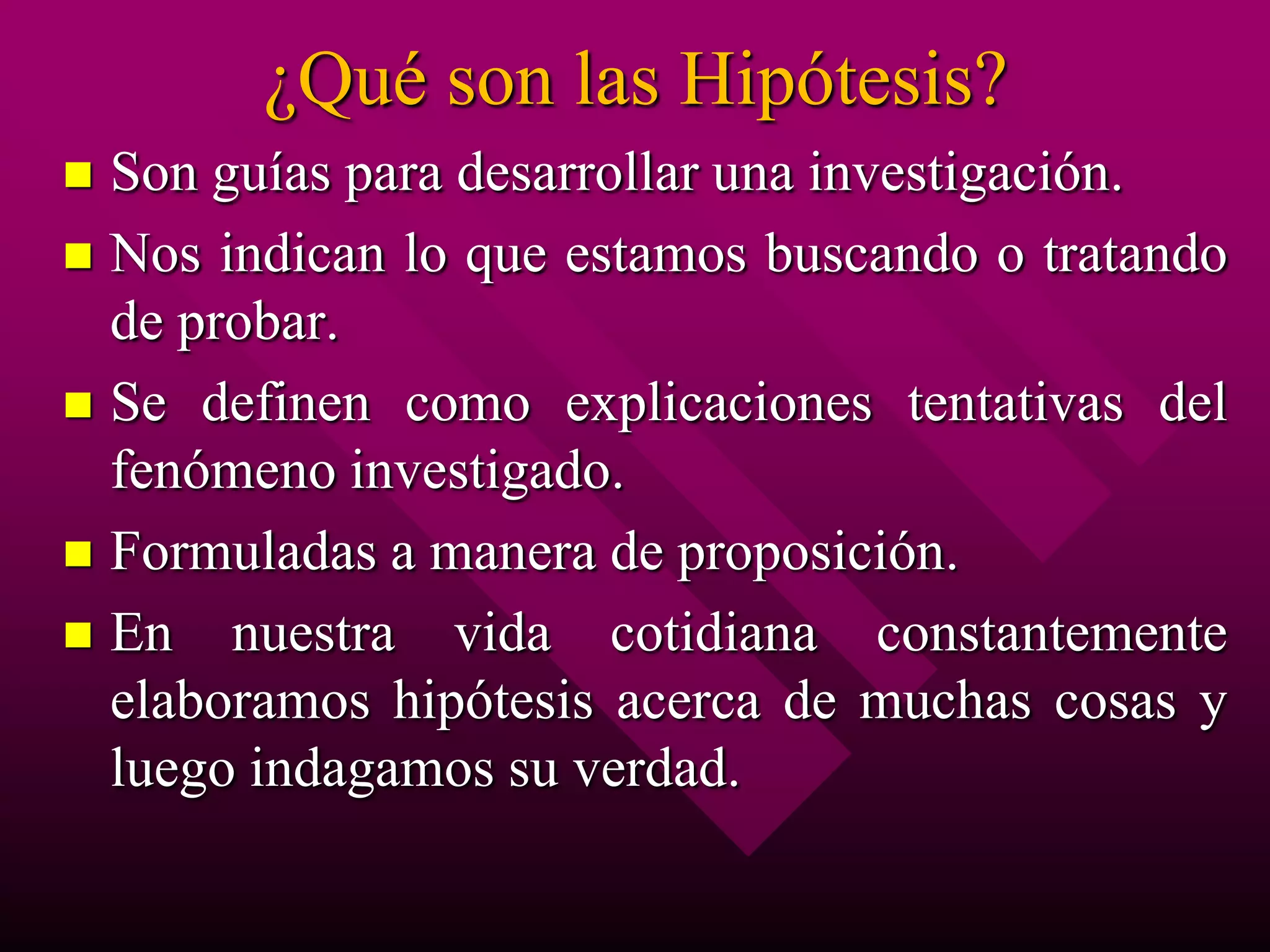 Que son las hipotesis | PPT