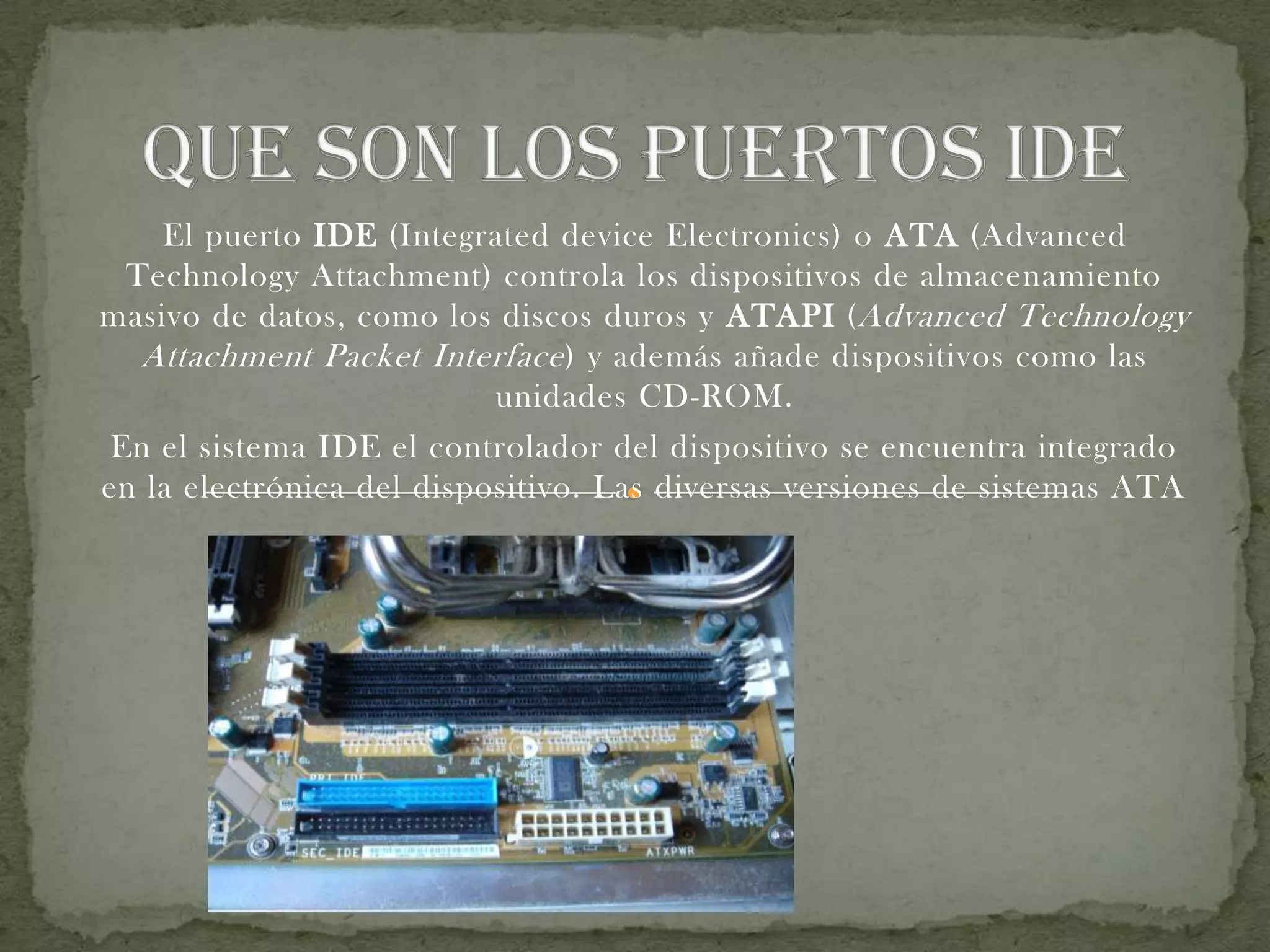 Que son los puertos ide | PPT