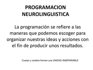 Qué es pnl (programación neurolinguistica) | PPTX | Programming ...