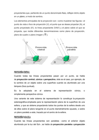 Qué es proyección gráfica | DOCX