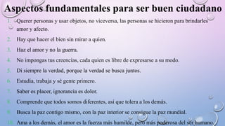 Qué es ser buen ciudadano | PPTX