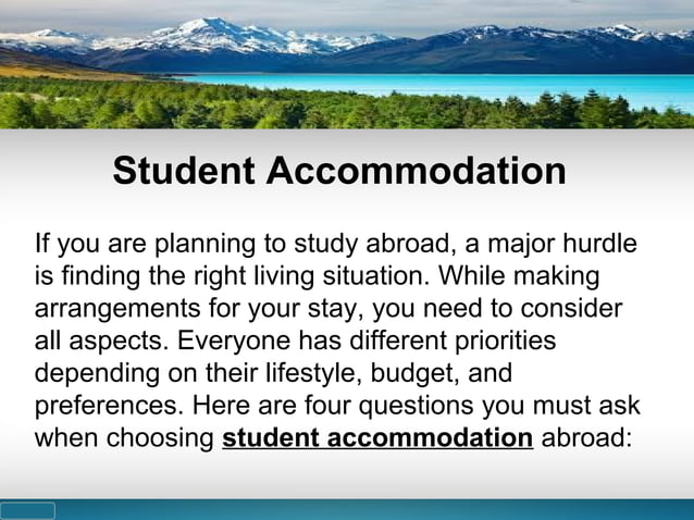 Student Accommodation | PPT