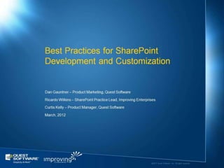Best Practices for SharePoint Development Customization | PPT