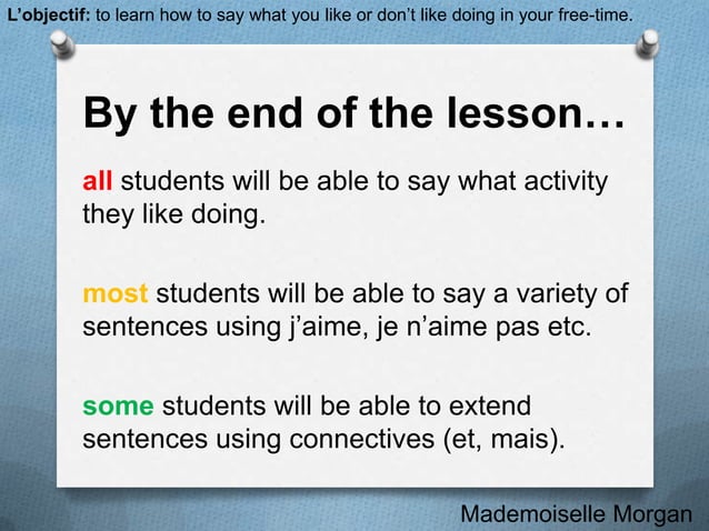 Qu’est ce que tu aimes faire