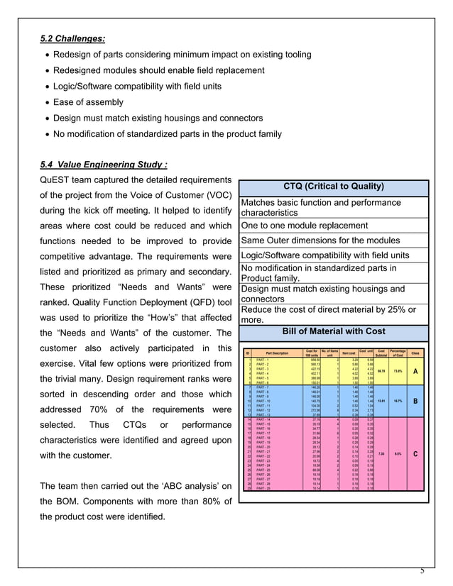 Cost Reduction of a product through Value Analysis & Value Engineering | PDF