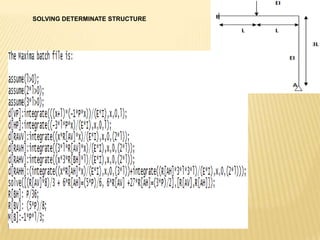 Use of Symbolic Computation is Solving Structural Analysis Problems | PPT
