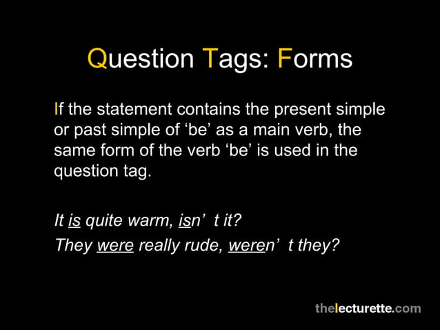 Question Tags: Forms | PPT