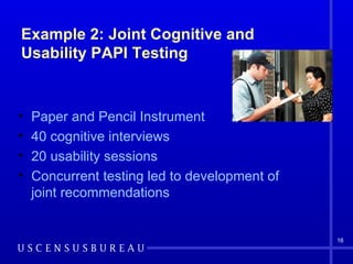 Benefits of Concurrent Cognitive and Usability Testing | PPT