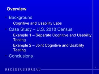 Benefits of Concurrent Cognitive and Usability Testing | PPT