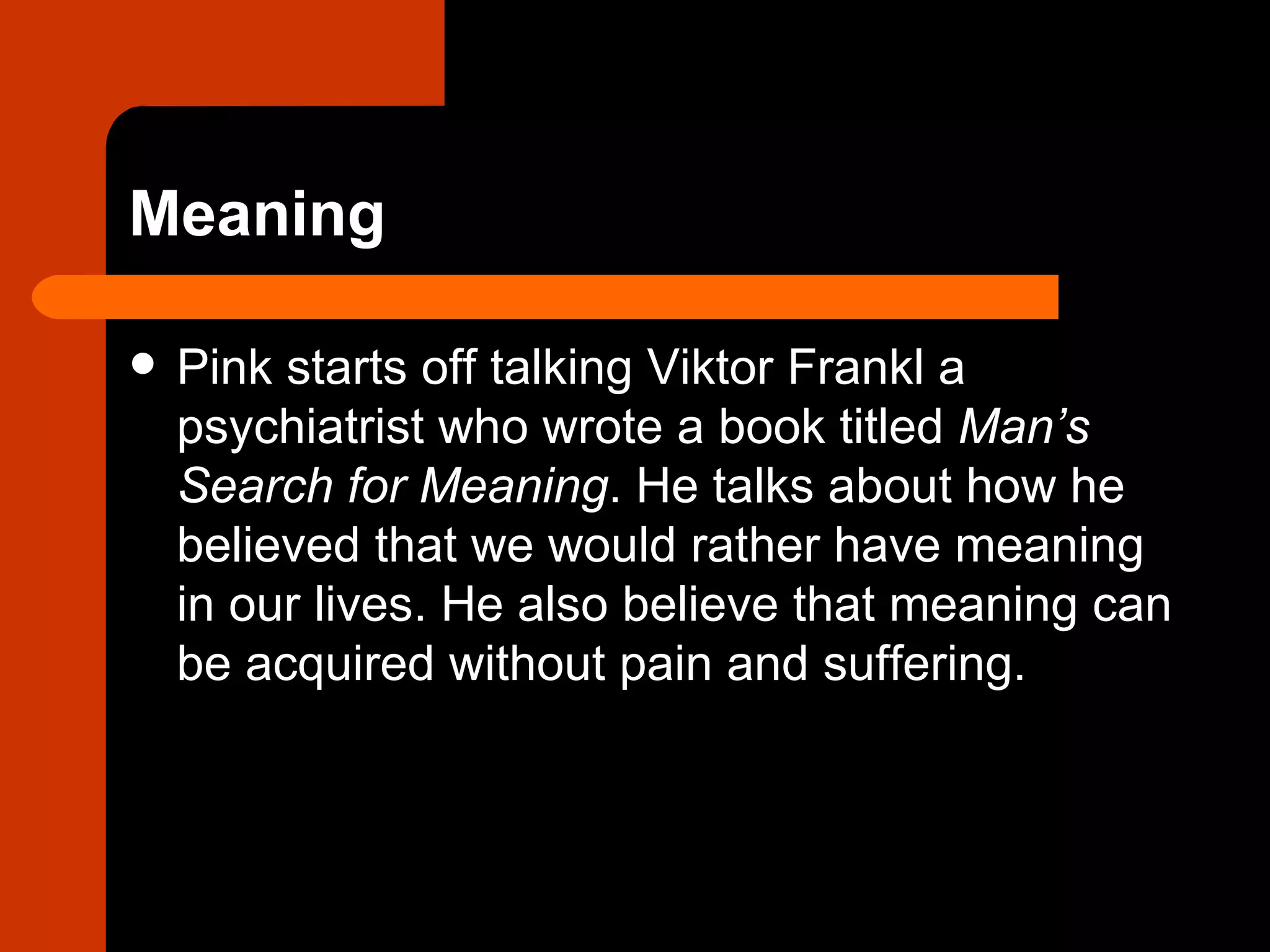 Quest for meaning | PPT
