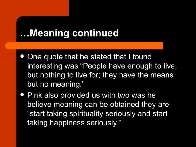 Quest for meaning | PPT