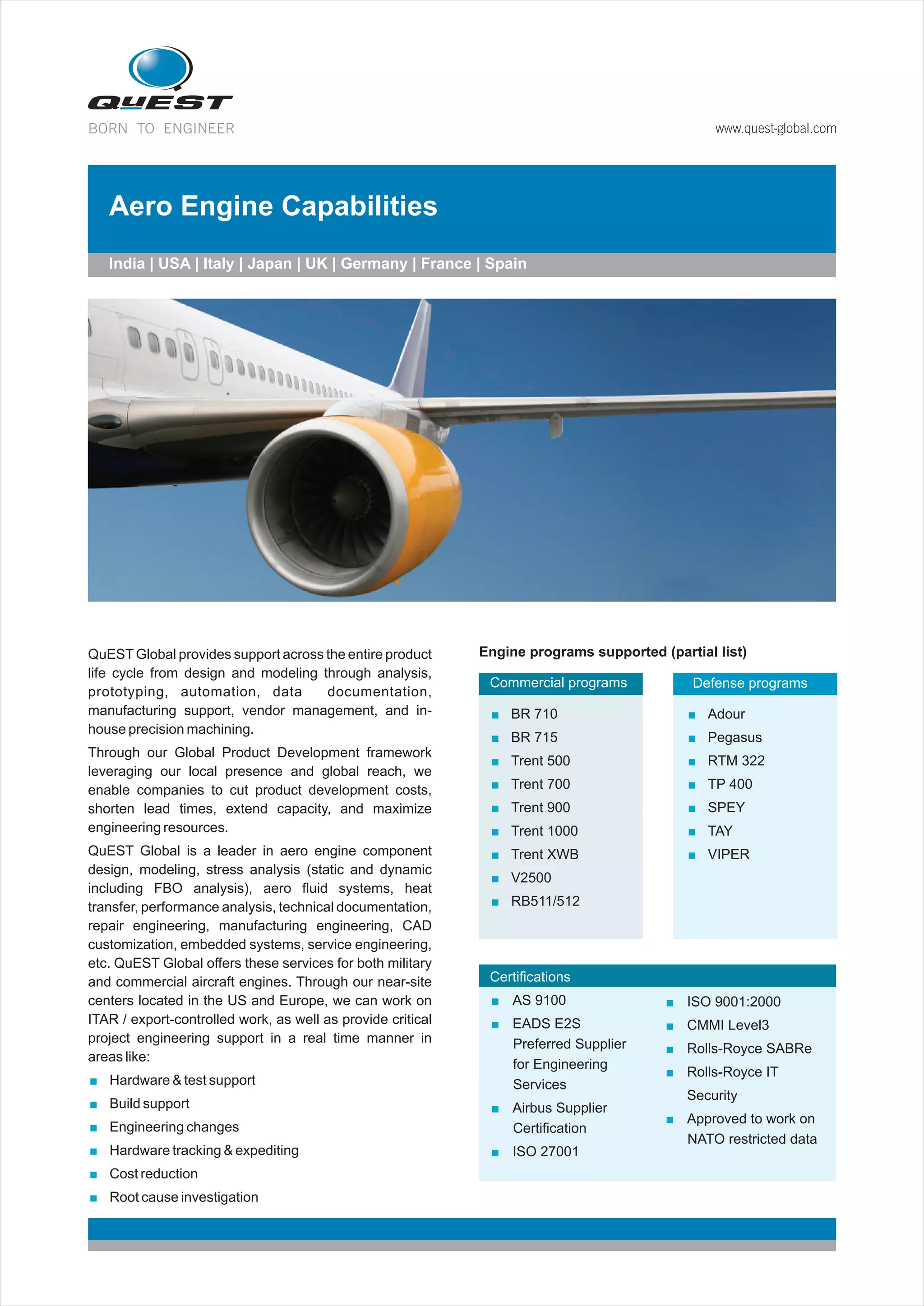 Aeroengine Engine Capabilities | PDF