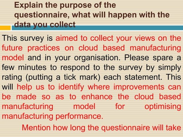 Design and Development of Questionnaire | PPT
