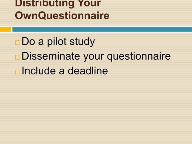 Design and Development of Questionnaire | PPT | Free Download