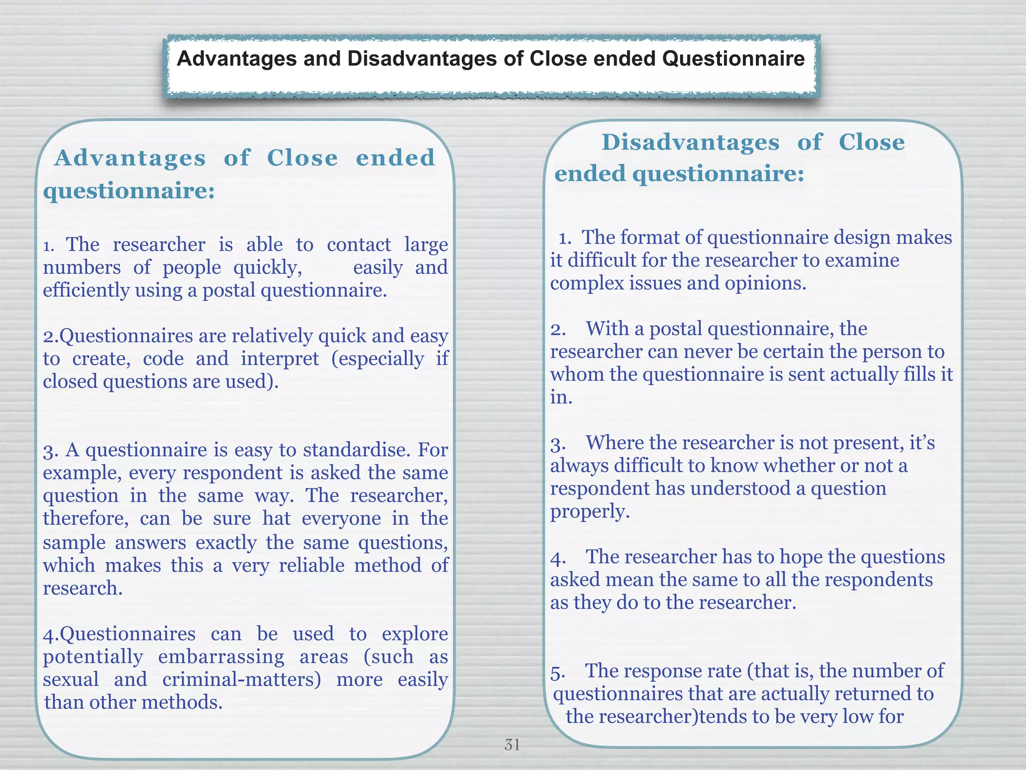 Questionnaire and its Types | PDF