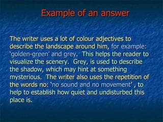 Question 2 Writers Style | PPT