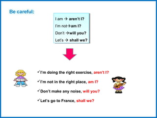 Question tag grammar+exercises | PPT