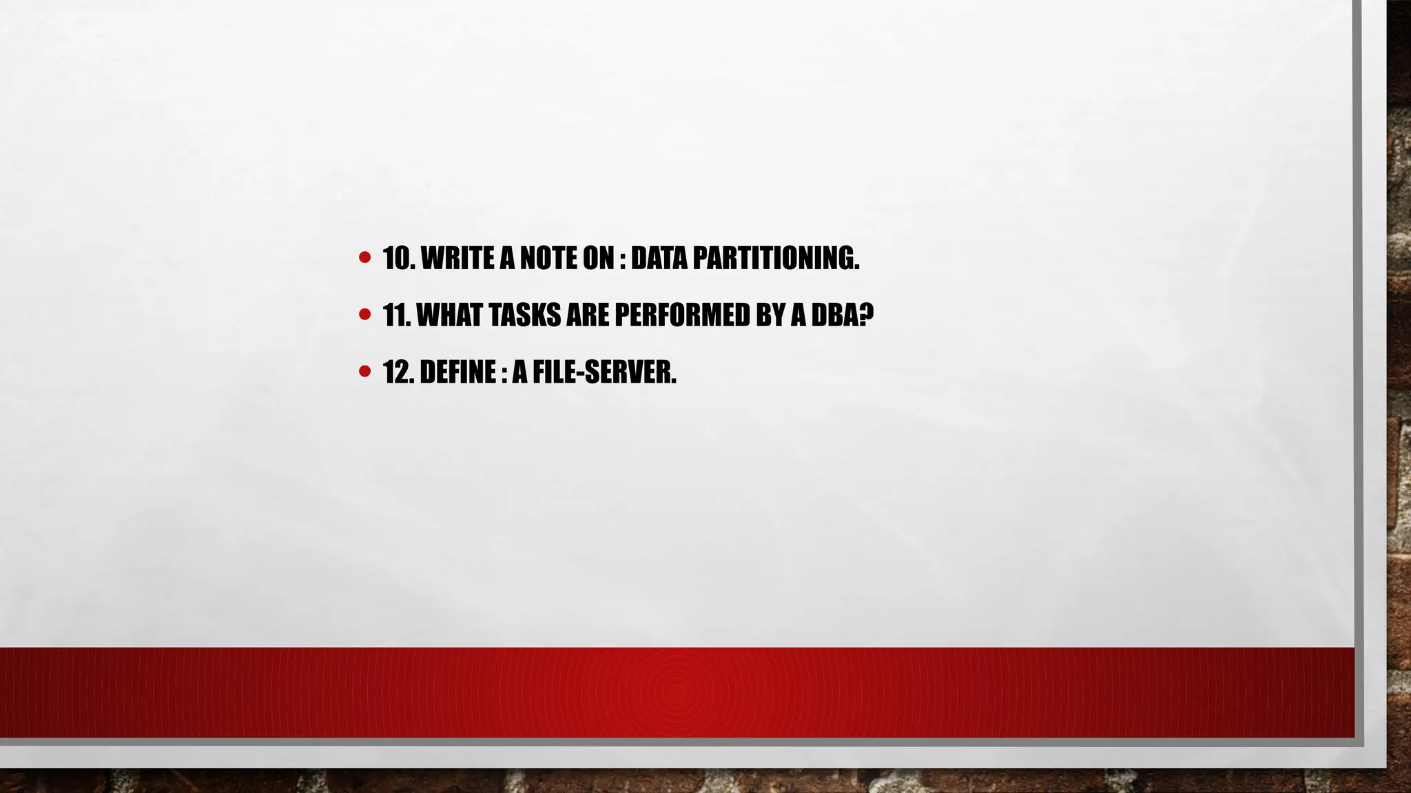 Questionpptx Relational Database Management System Pptx Databases