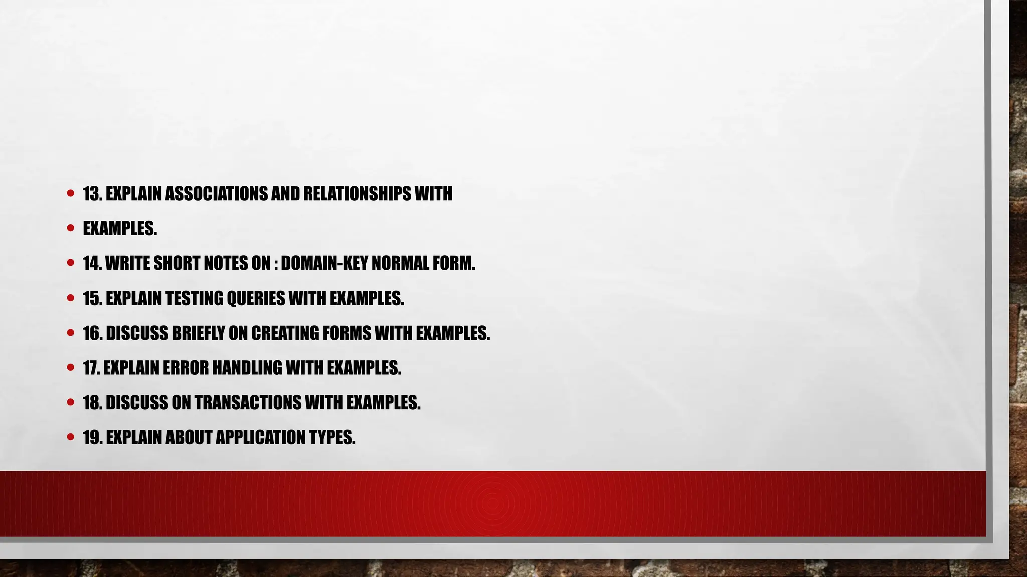 Questionpptx Relational Database Management System Pptx Databases Computer Software And