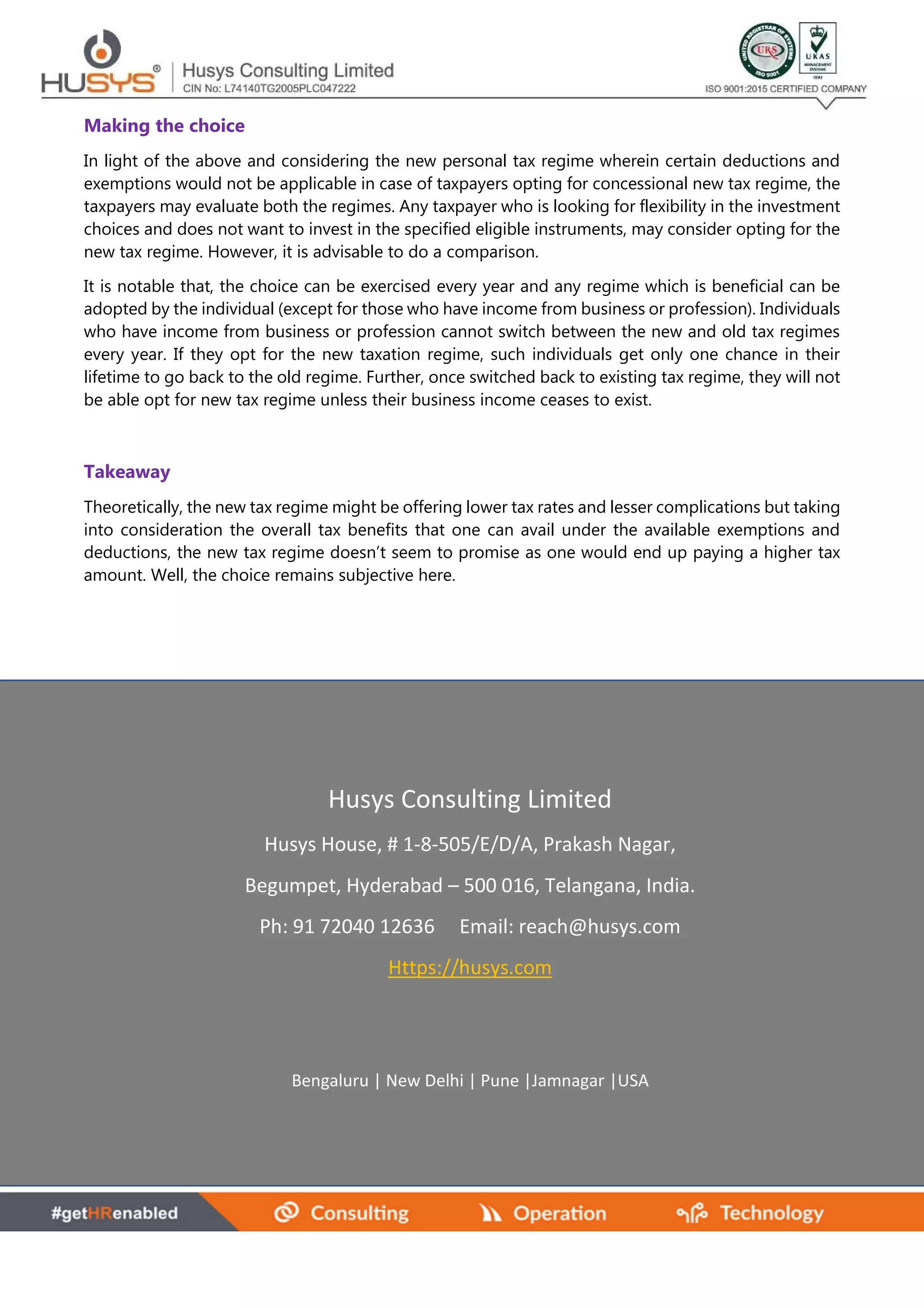 New income tax regime Vs Old Income Tax Regime - what is good for you | PDF