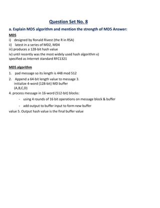 Network Security(MD5) | PDF