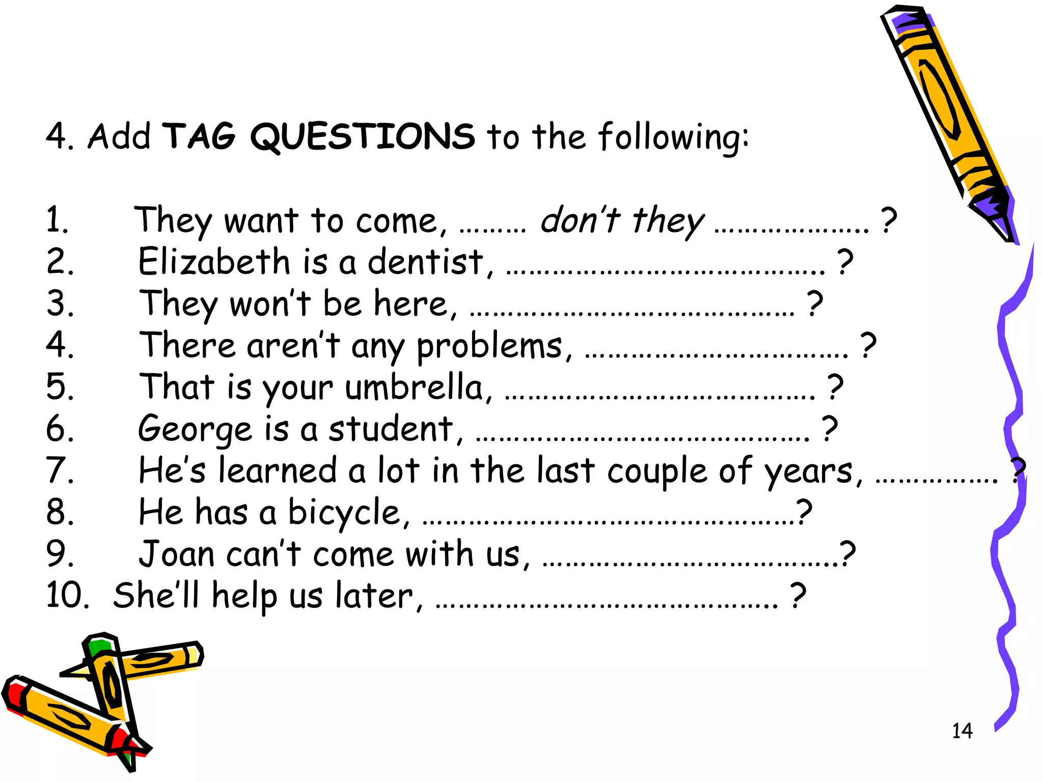 Question Tags | PPT