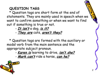 Question Tags | PPT