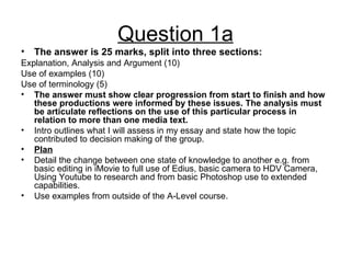 How to answer a media exam question... Kind of | PPT