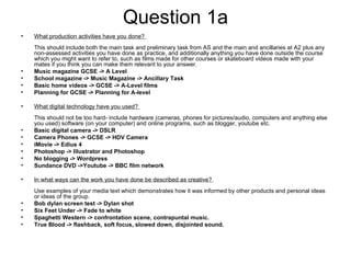How to answer a media exam question... Kind of | PPT