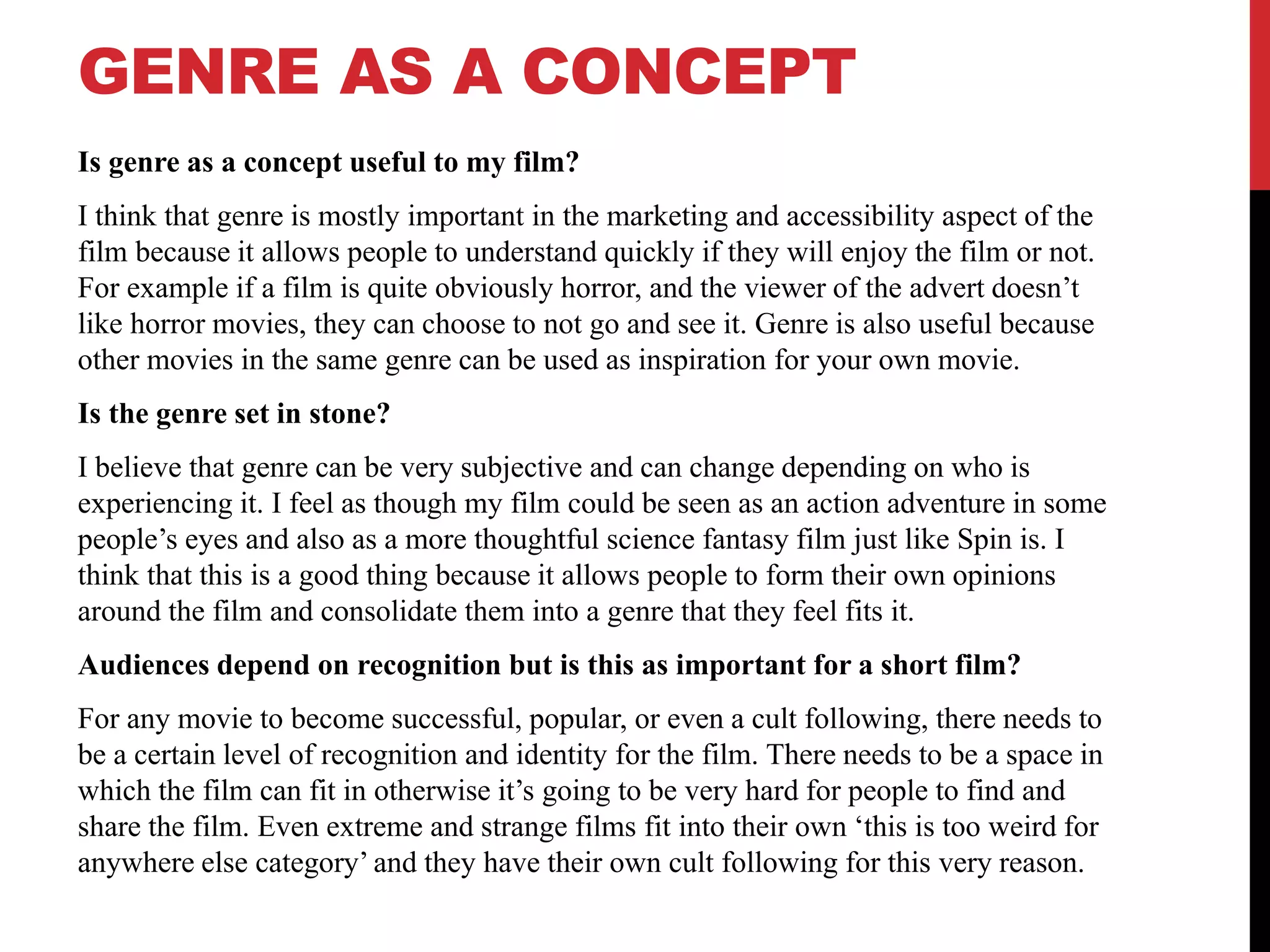 Evaluation Question 1: Genre Theory | PPT