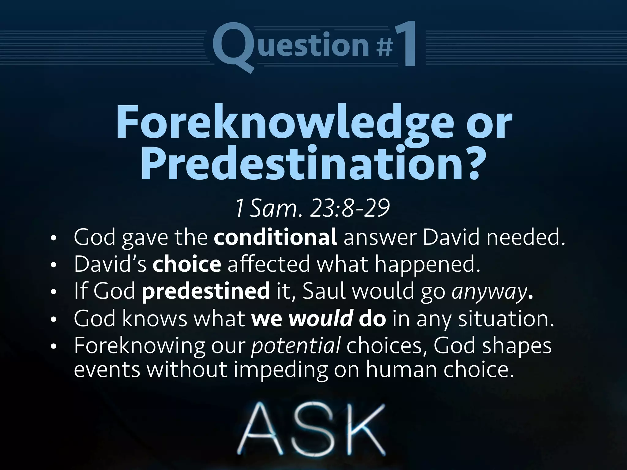 ASK: Providence, God's Plan, and Free Will | PDF