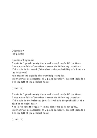 Question 1 (2.5 points)Select the best graph or chart to show .docx